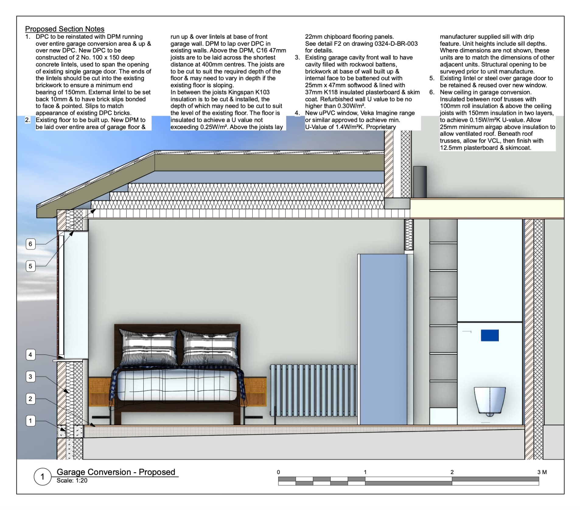 Ian Yeomans - Building Regulations drawings for garage conversion - Tamworth, Staffordshire ...